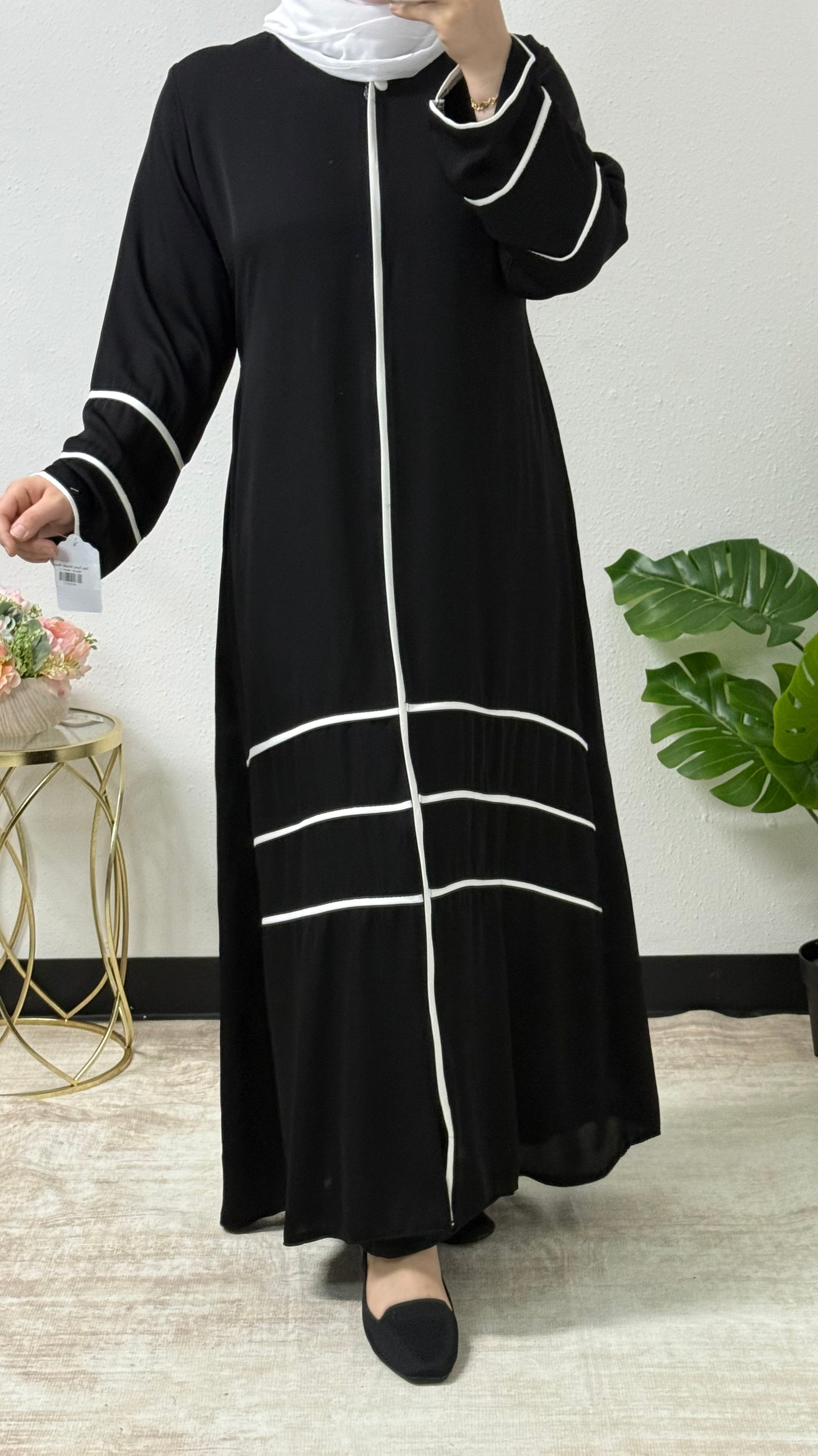 Two Tone Simple Abaya – Eva design